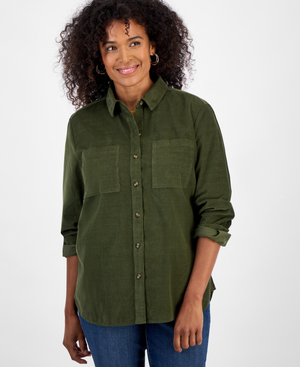 Click here for Style & Co Petite Cotton Corduroy Shirt  Macys Exc... prices