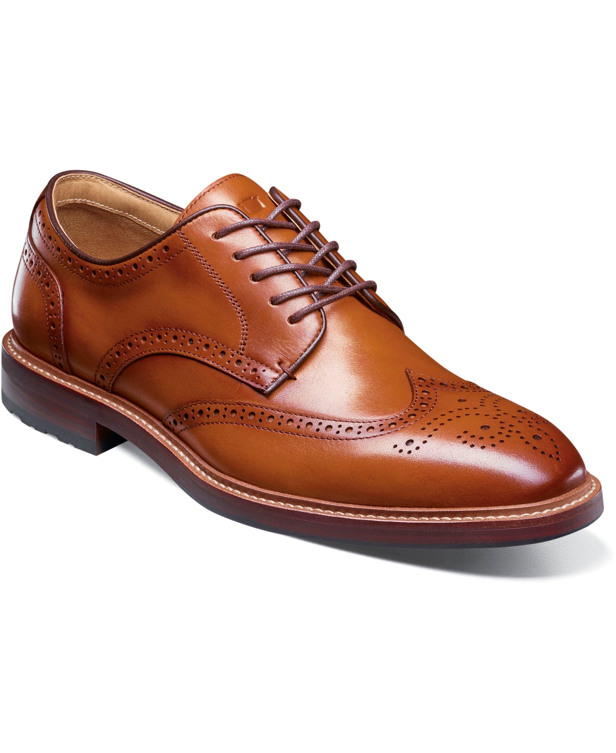 Click here for Florsheim Mens Anthem Wingtip Oxford - Saddle tan prices