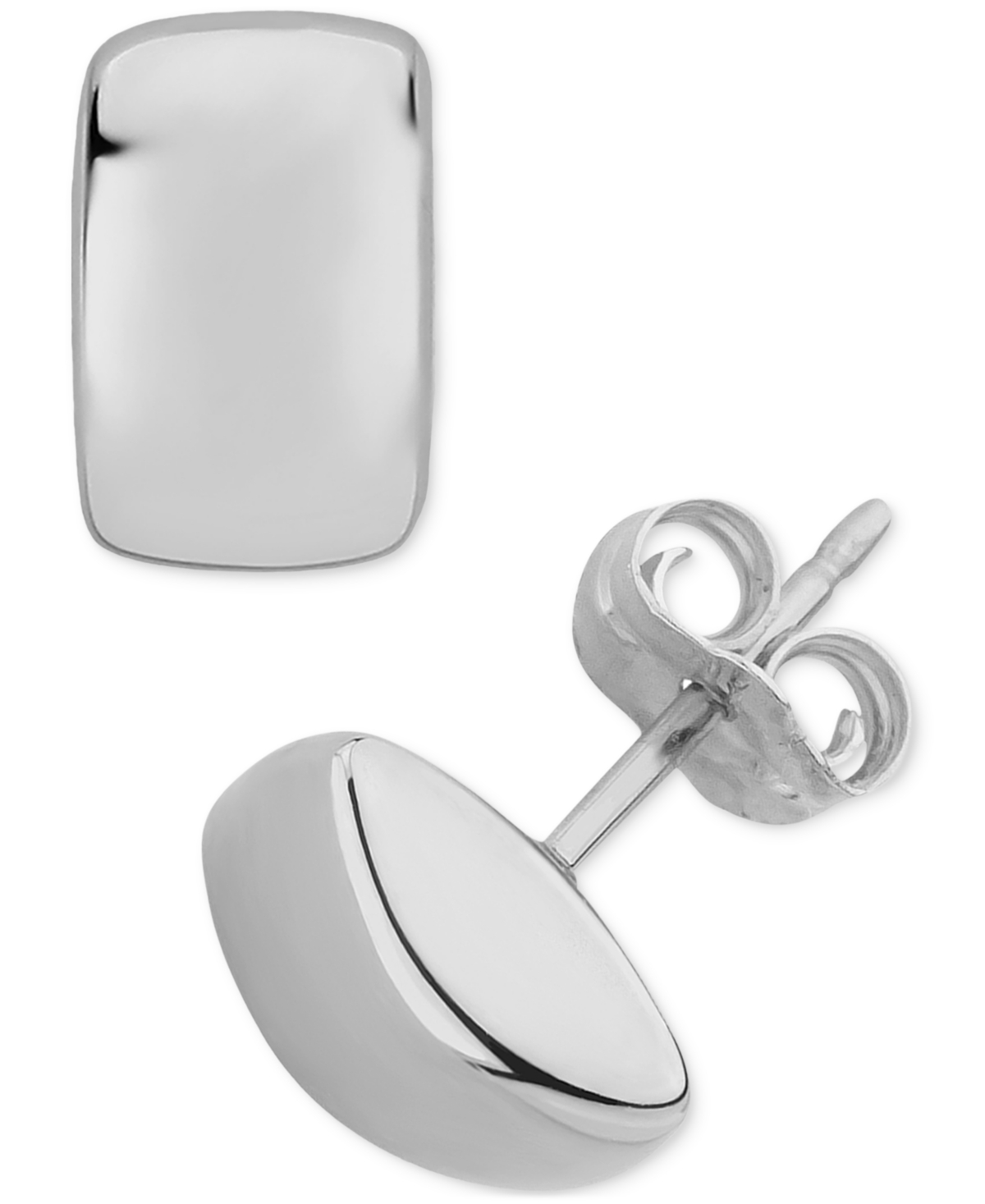 Click here for Modern Rectangle Stud Earrings Set in 14k Yellow G... prices