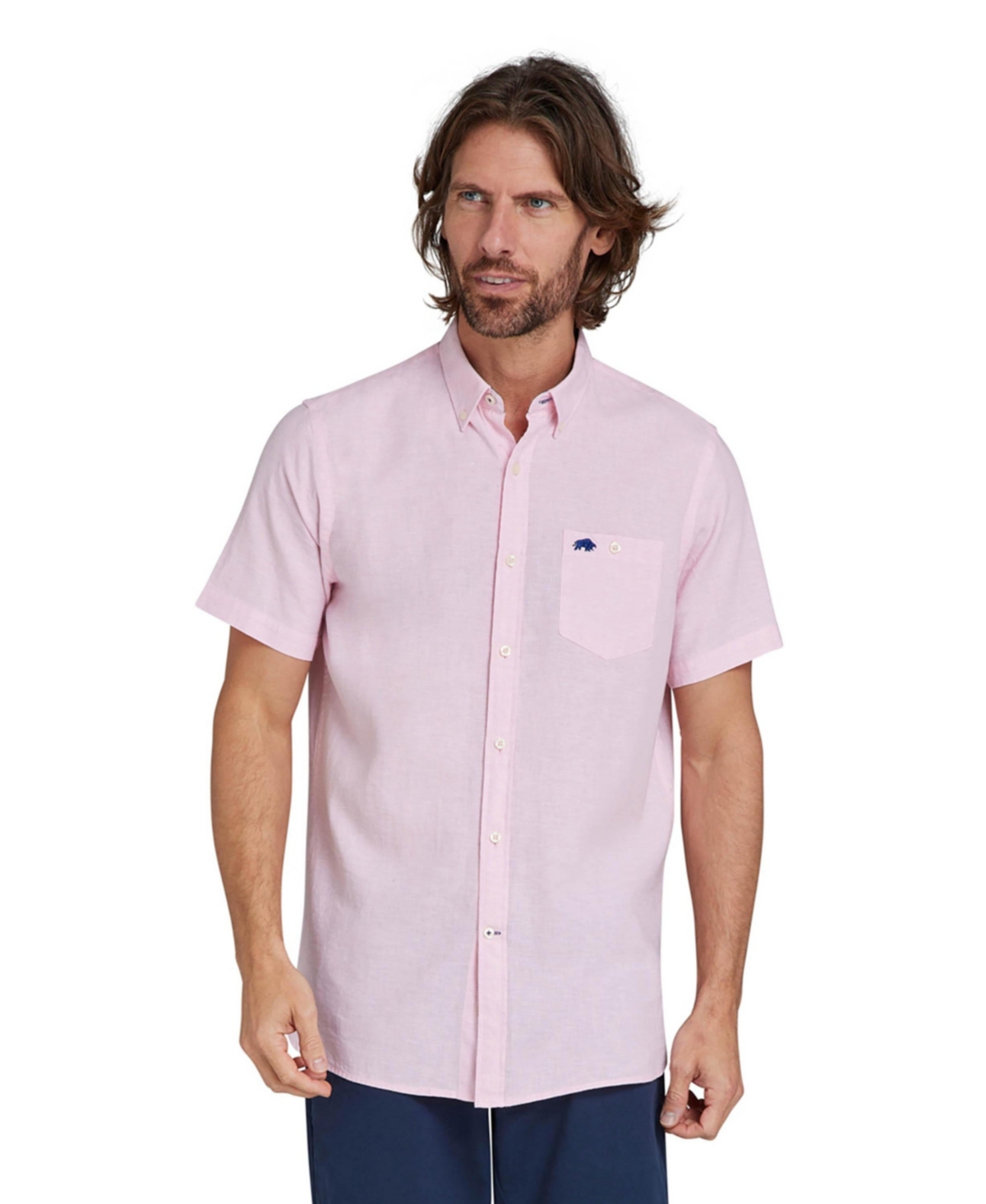 Click here for Raging Bull Big & Tall Short Sleeve Linen Shirt -... prices