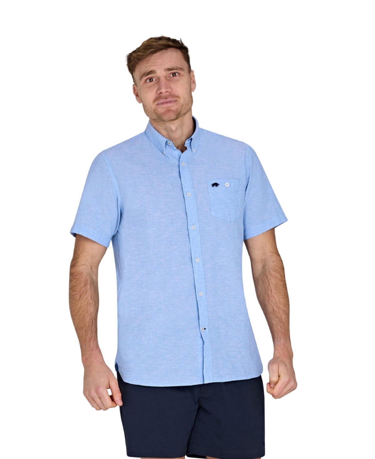 Click here for Raging Bull Big & Tall Short Sleeve Linen Shirt -... prices