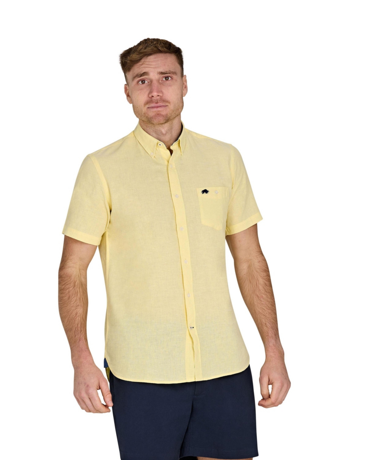 Click here for Raging Bull Big & Tall Short Sleeve Linen Shirt -... prices