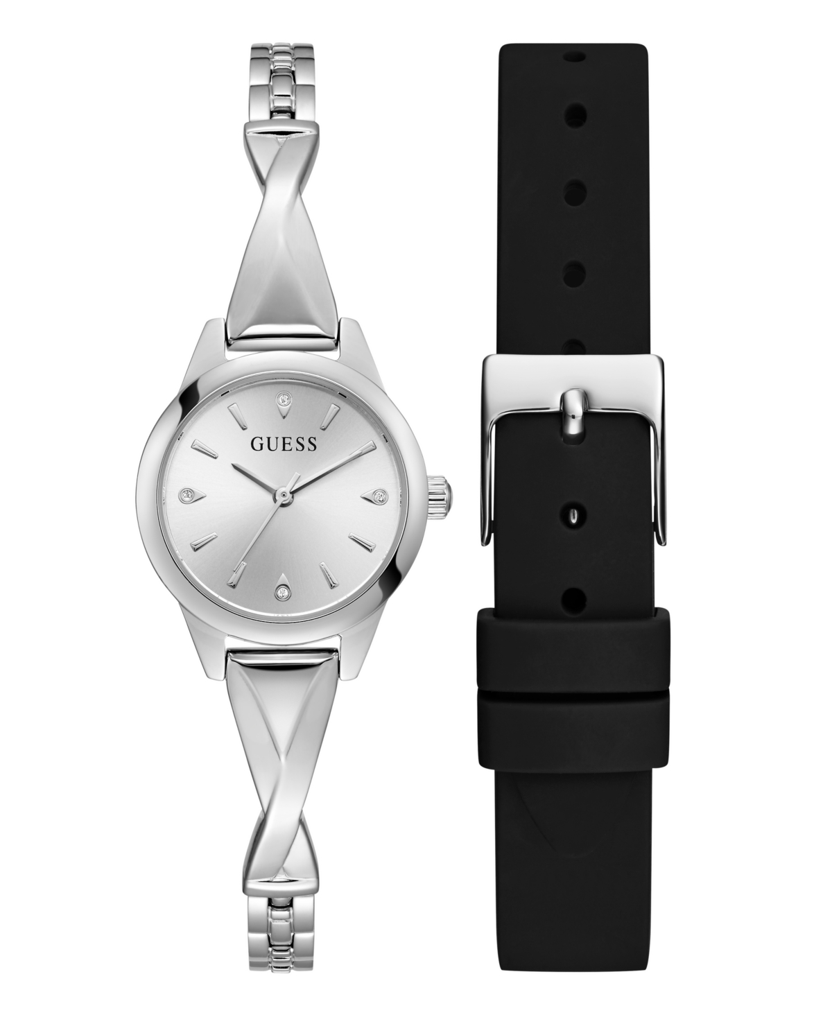 Click here for Guess Womens Silver Tone Analog Watch  26mm prices