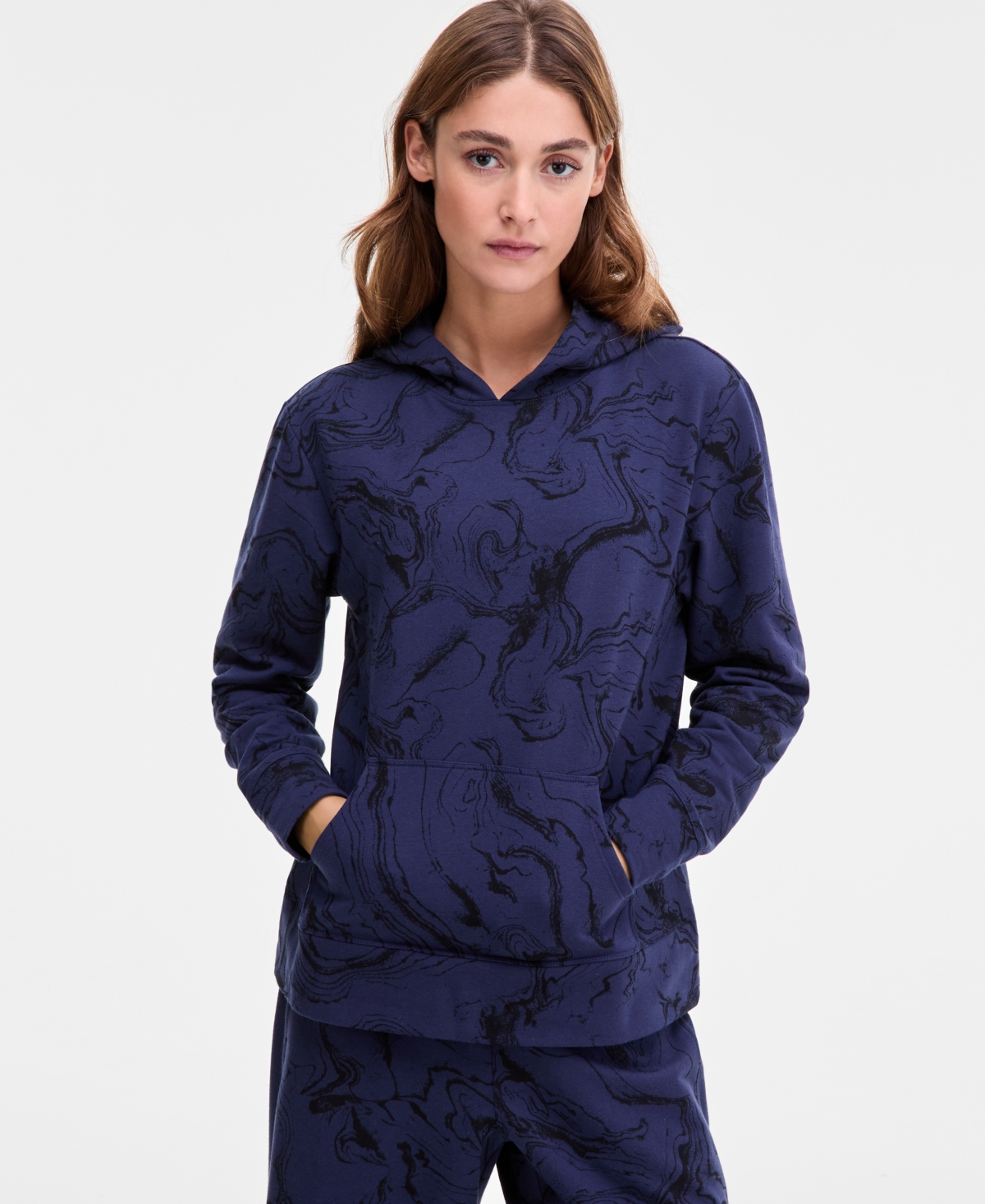 Click here for Id Ideology Womens Kangaroo-Pocket Fleece Hoodie... prices