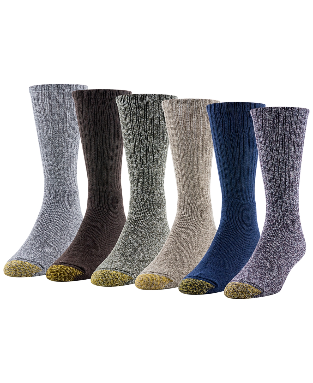 Click here for Gold Toe Mens 6-Pack Casual Harrington Socks - Ass... prices