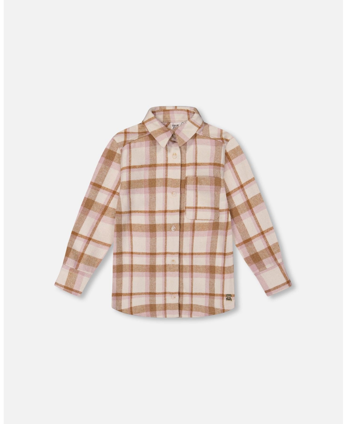 Click here for Deux par Deux Big Girls Plaid Overshirt Off-White... prices