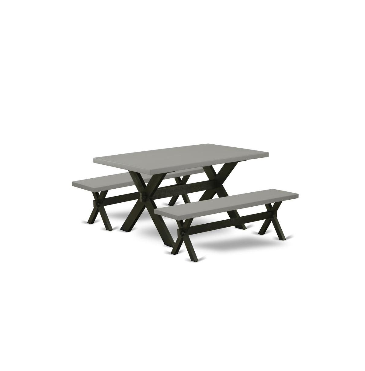 Click here for East West Furniture 3 Piece Dining Set - 1 Cement... prices