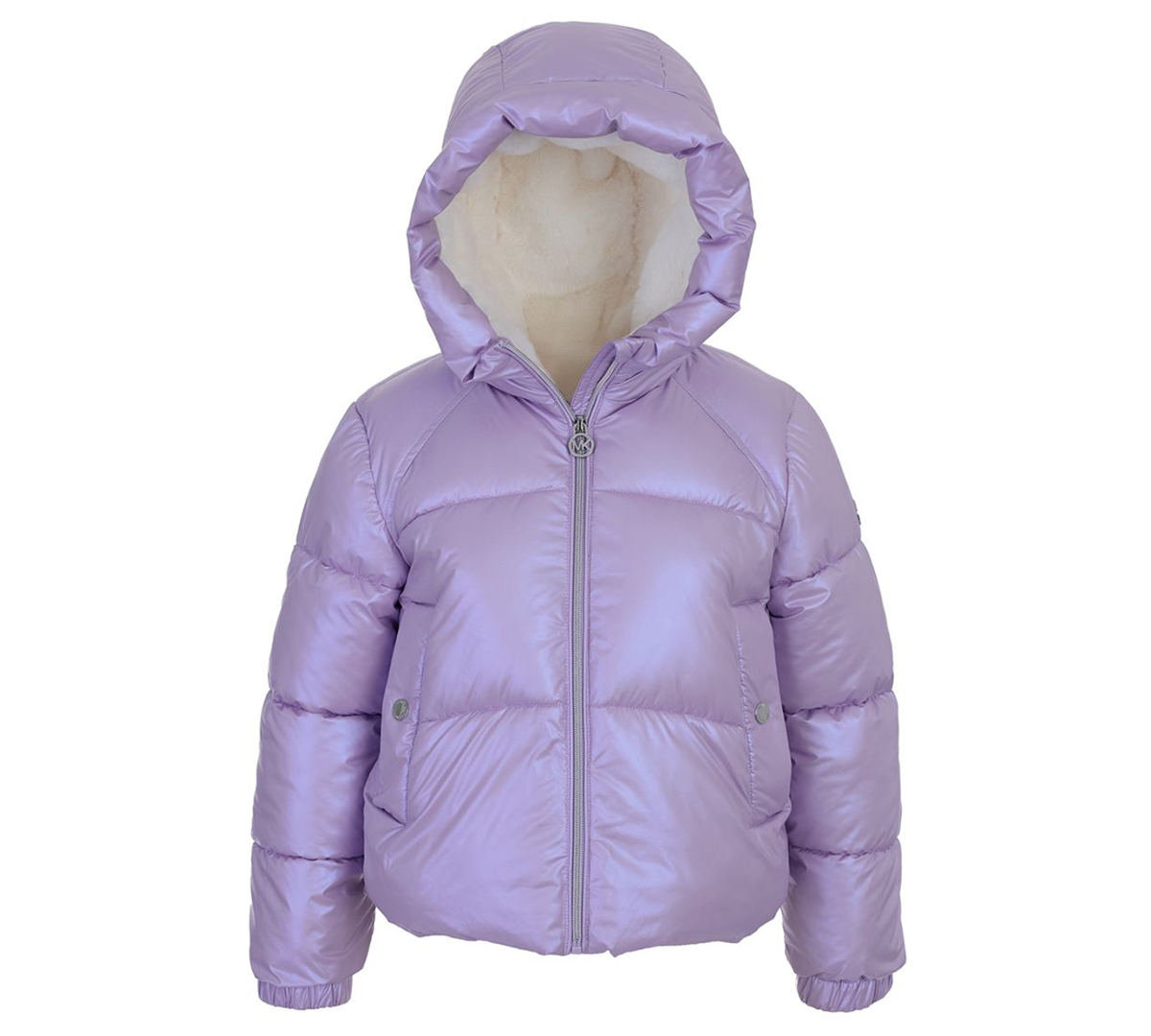 Click here for Michael Kors Big Girls Hooded Puffer Jacket - Irid... prices