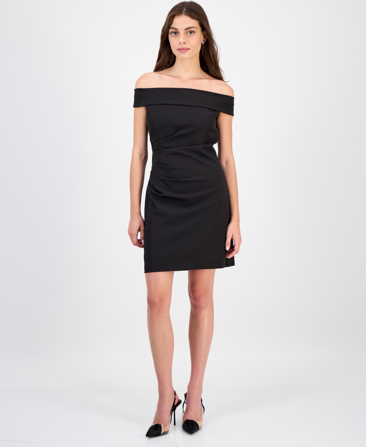 Click here for Sam Edelman Womens Off-The-Shoulder Mini Dress - B... prices