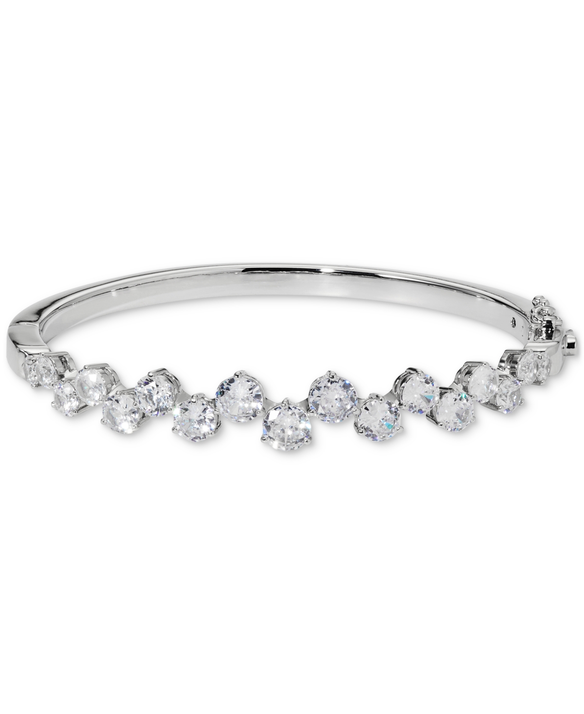 Click here for Eliot Danori Cubic Zirconia Bangle Bracelet - Rhod... prices