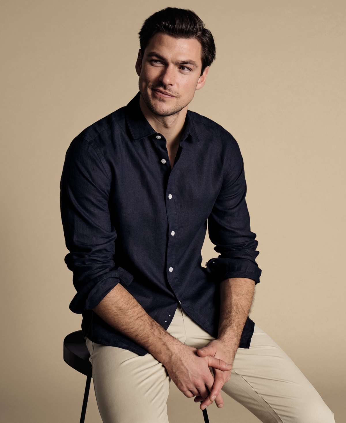 Click here for Charles Tyrwhitt Mens Slim Fit Shirt - Navy prices