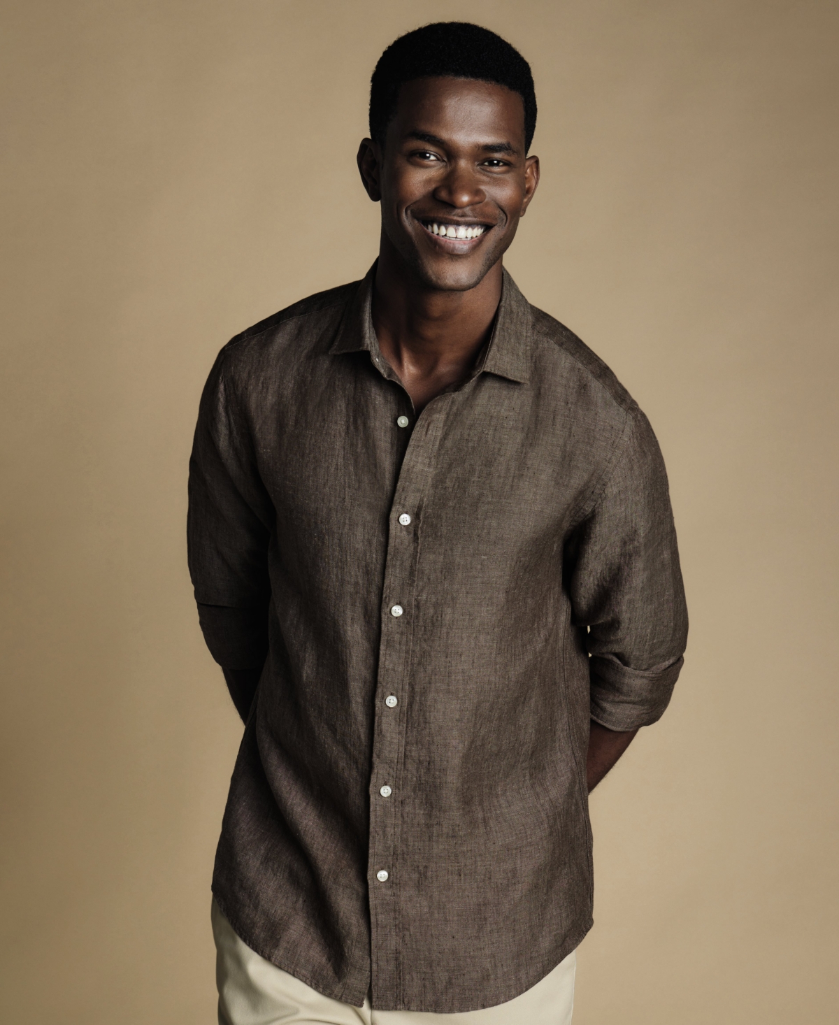 Click here for Charles Tyrwhitt Mens Slim Fit Shirt - Mocha prices
