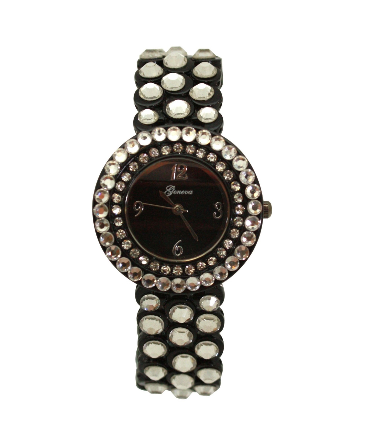 Click here for Olivia Pratt Black Shiny Rhinestones Metallic Wome... prices