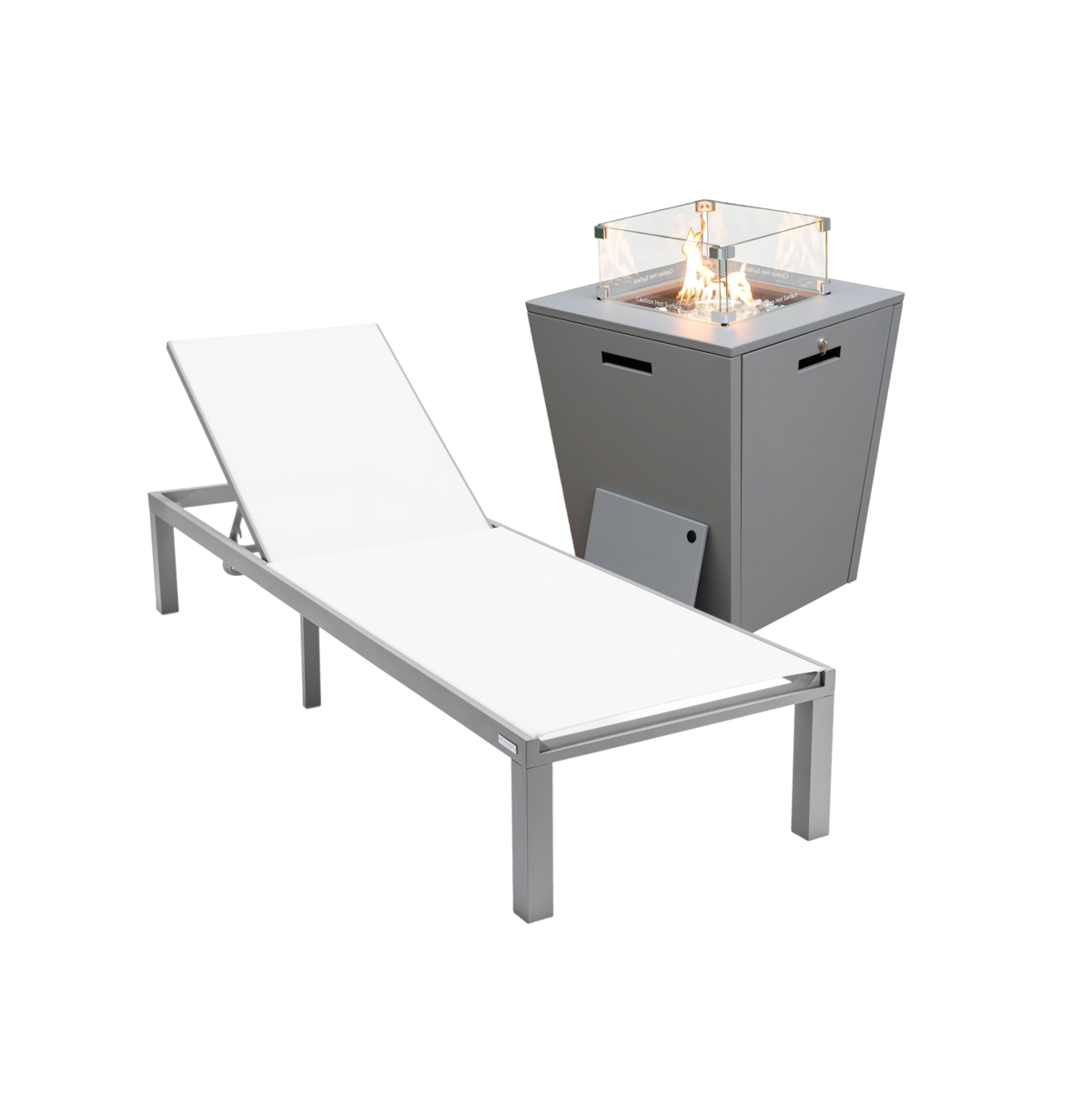 Click here for LeisureMod Grey Aluminum Outdoor Patio Chaise Loun... prices