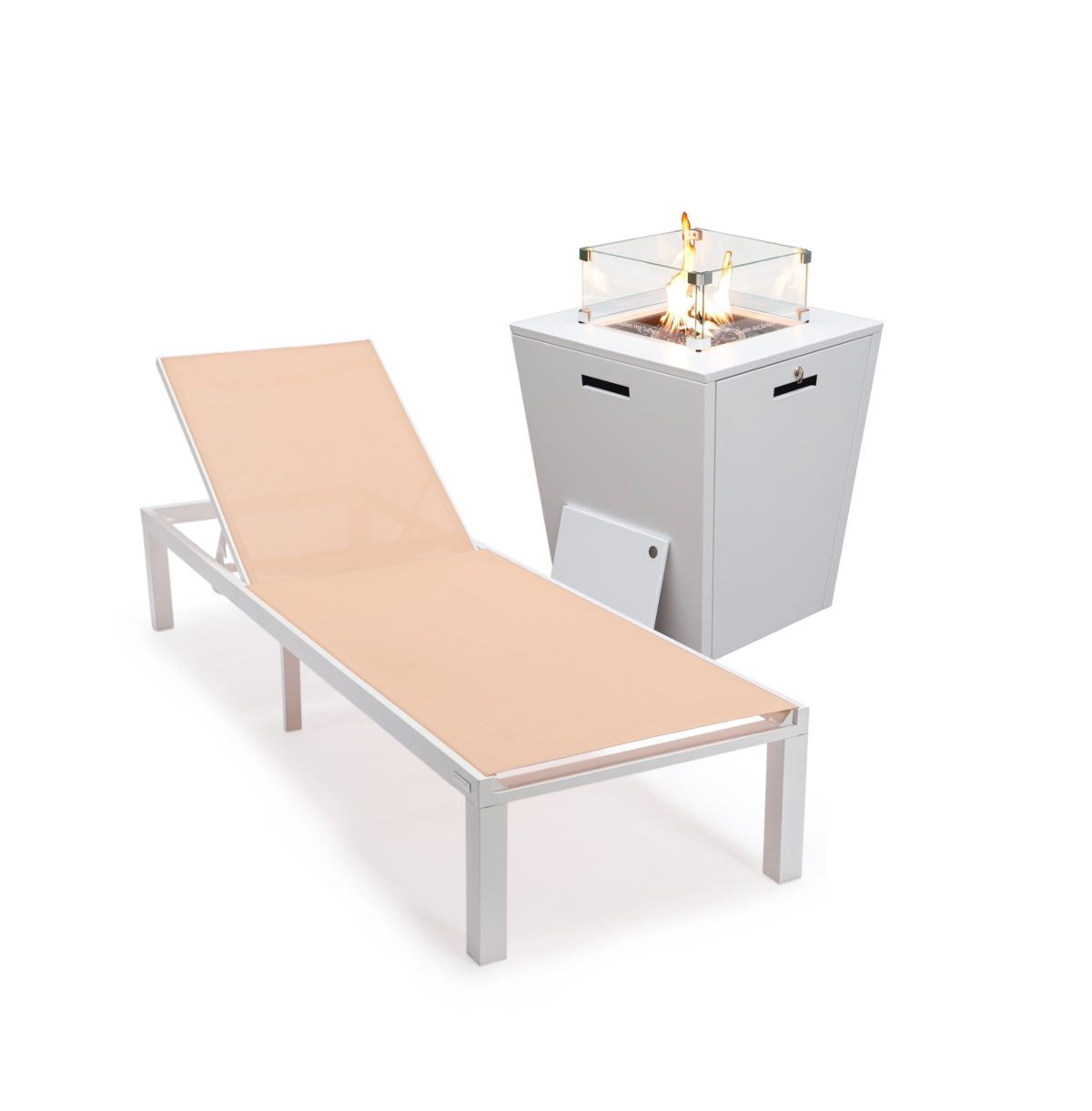 Click here for LeisureMod White Aluminum Outdoor Patio Chaise Lou... prices