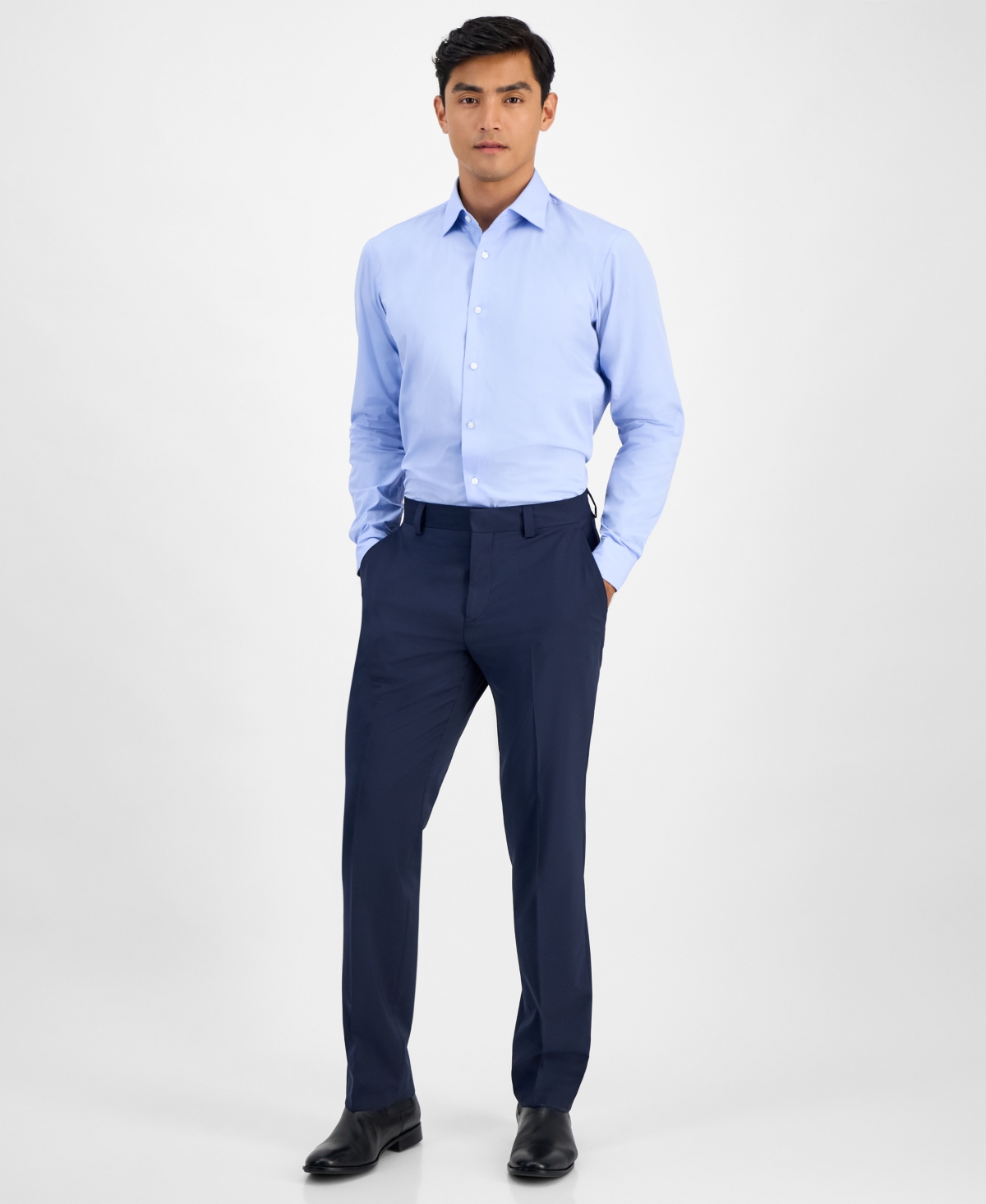 Click here for Hugo by Hugo Boss Mens Modern-Fit Solid Wool-Blend... prices