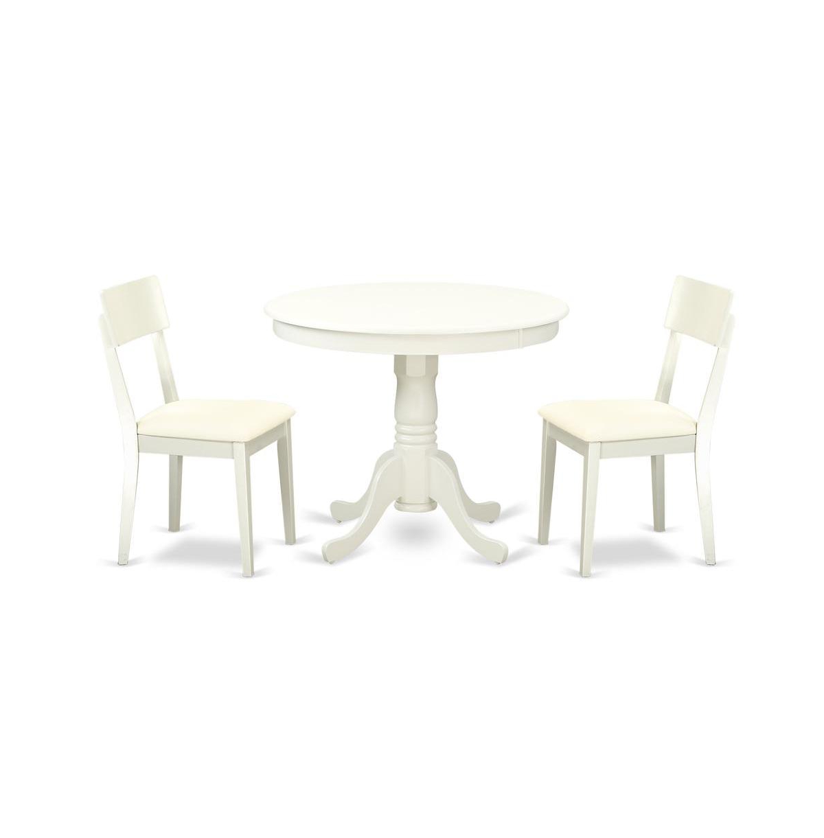 Click here for East West Furniture Dining Room Set Linen White -... prices