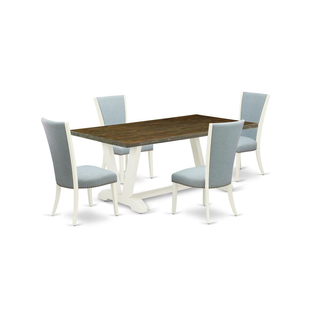 Click here for East West Furniture 5 Piece Mid Century Dining Set... prices