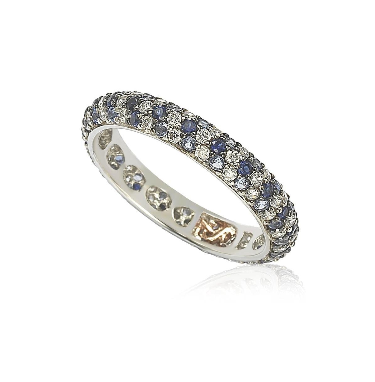 Click here for Suzy Levian Sterling Silver Sapphire & Created Whi... prices