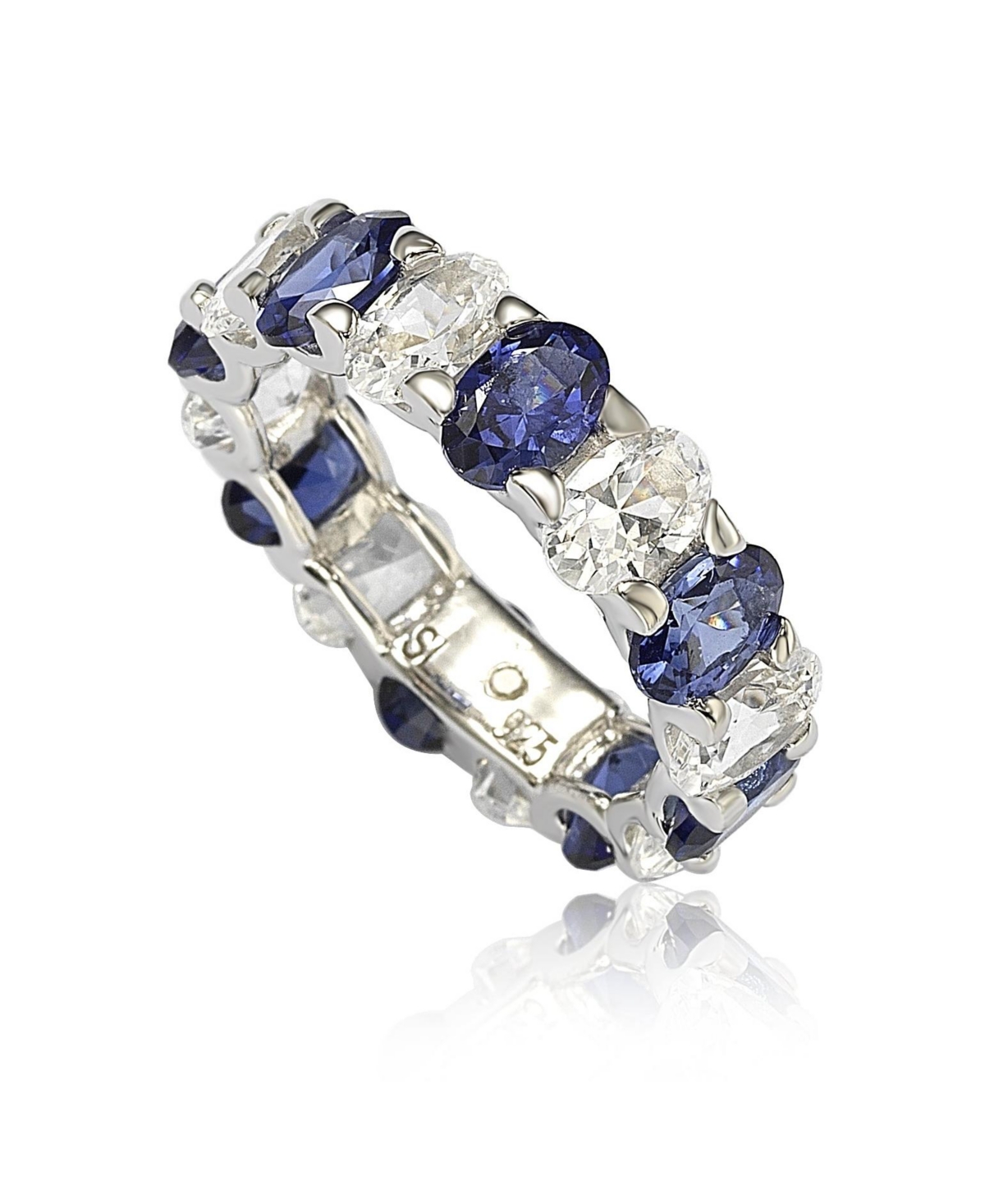 Click here for Suzy Levian New York Sterling Silver Oval Sapphire... prices