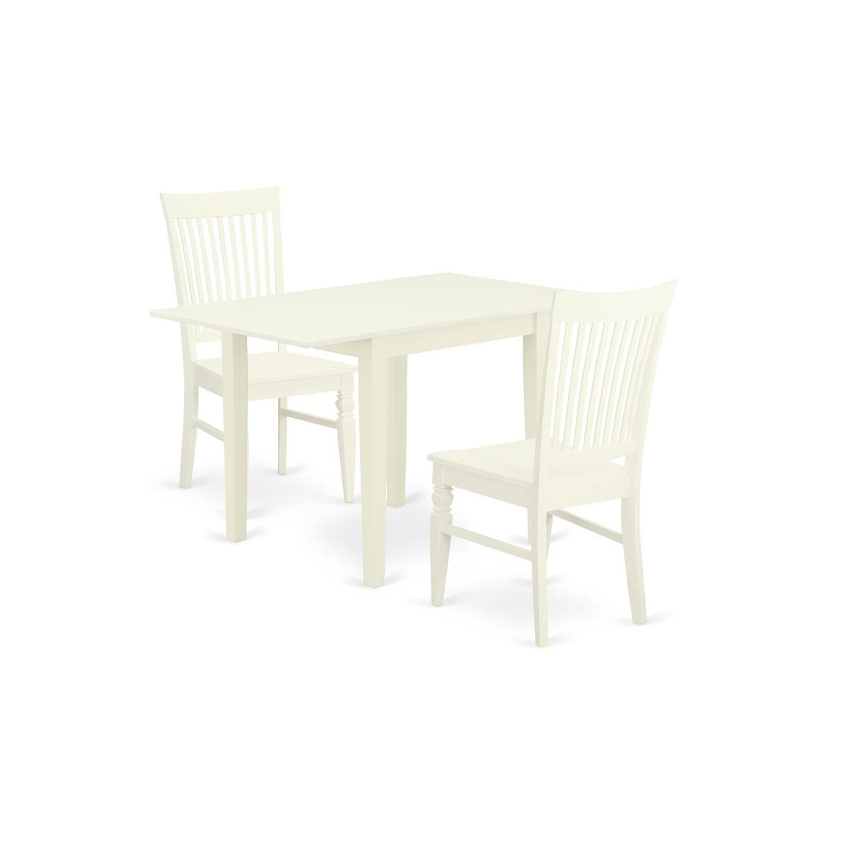 Click here for East West Furniture Dining Room Set Linen White -... prices