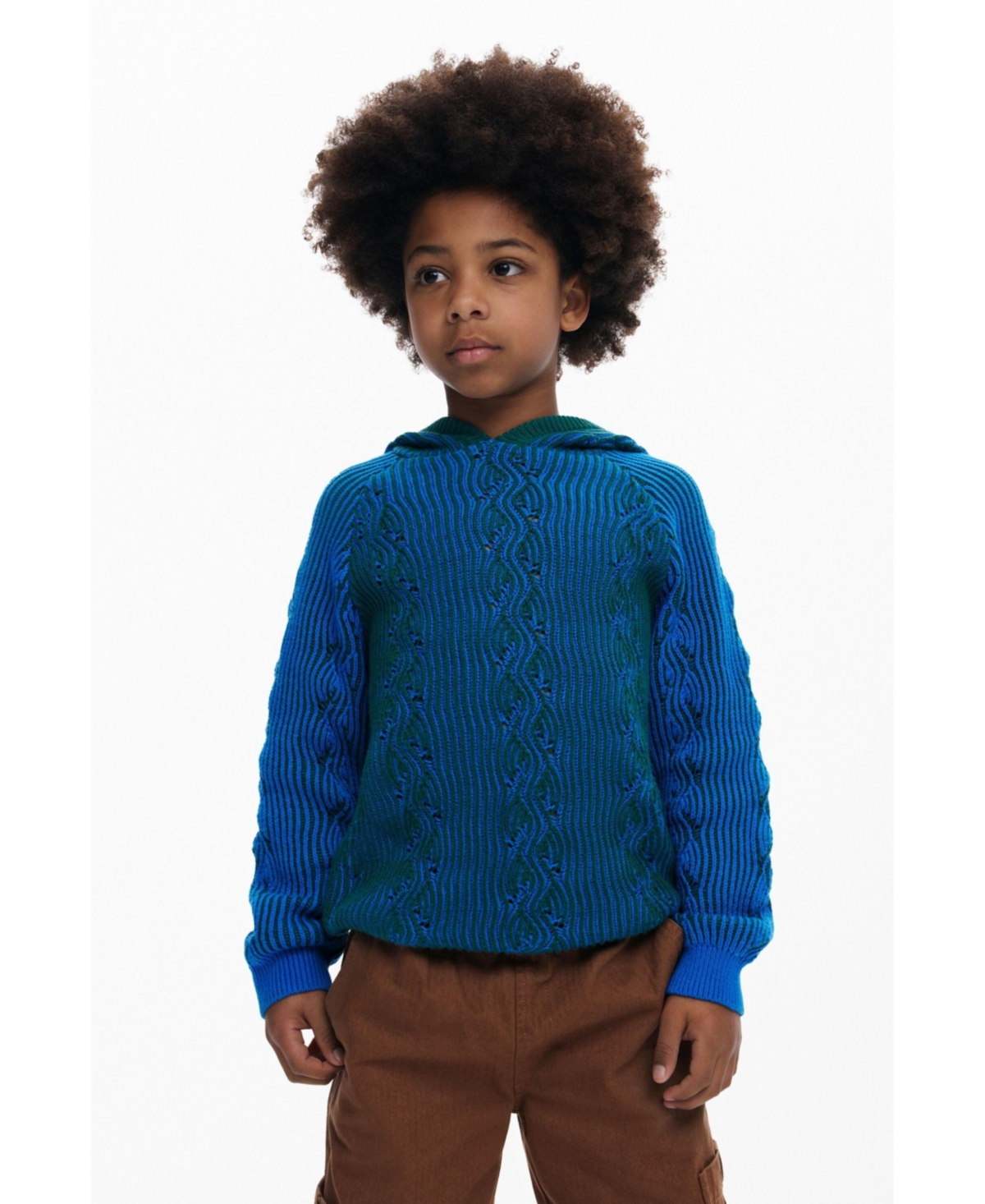 Click here for Desigual Boyss Blue hooded sweater - Klein blue prices