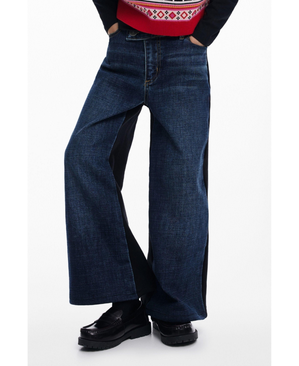 Click here for Desigual Girls Girlss Asymmetric waist combined je... prices