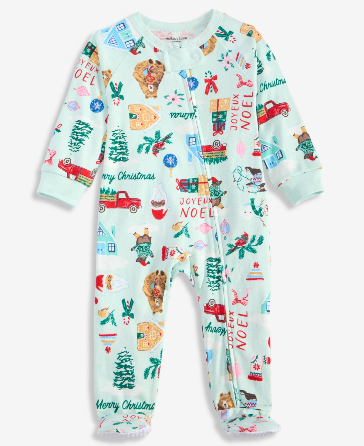 Click here for Holiday Lane Baby Cotton Holiday Village Coveralls... prices