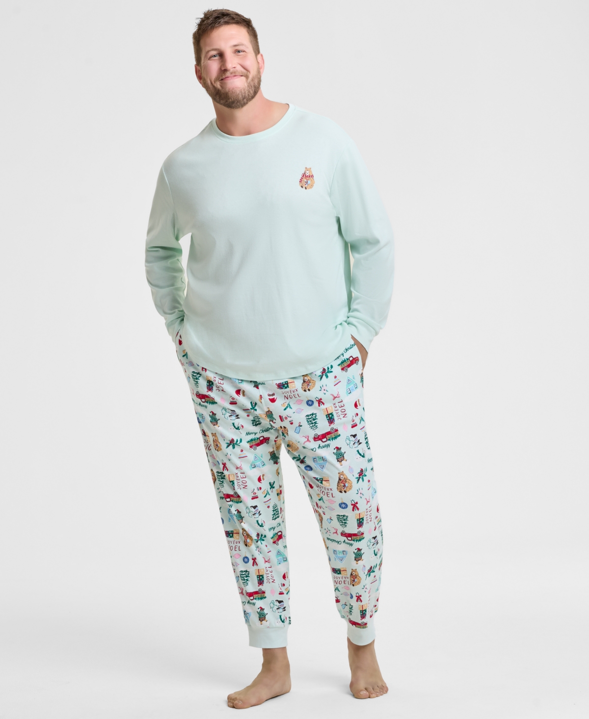 Click here for Holiday Lane Mens Big & Tall Winter Holiday Cotton... prices