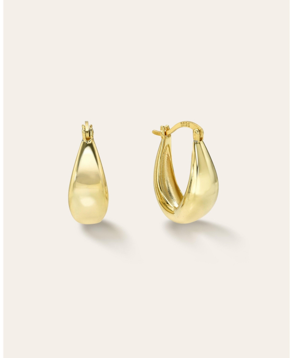 Click here for Zoe Lev Organic Dome Huggie Earrings - Yellow gold... prices