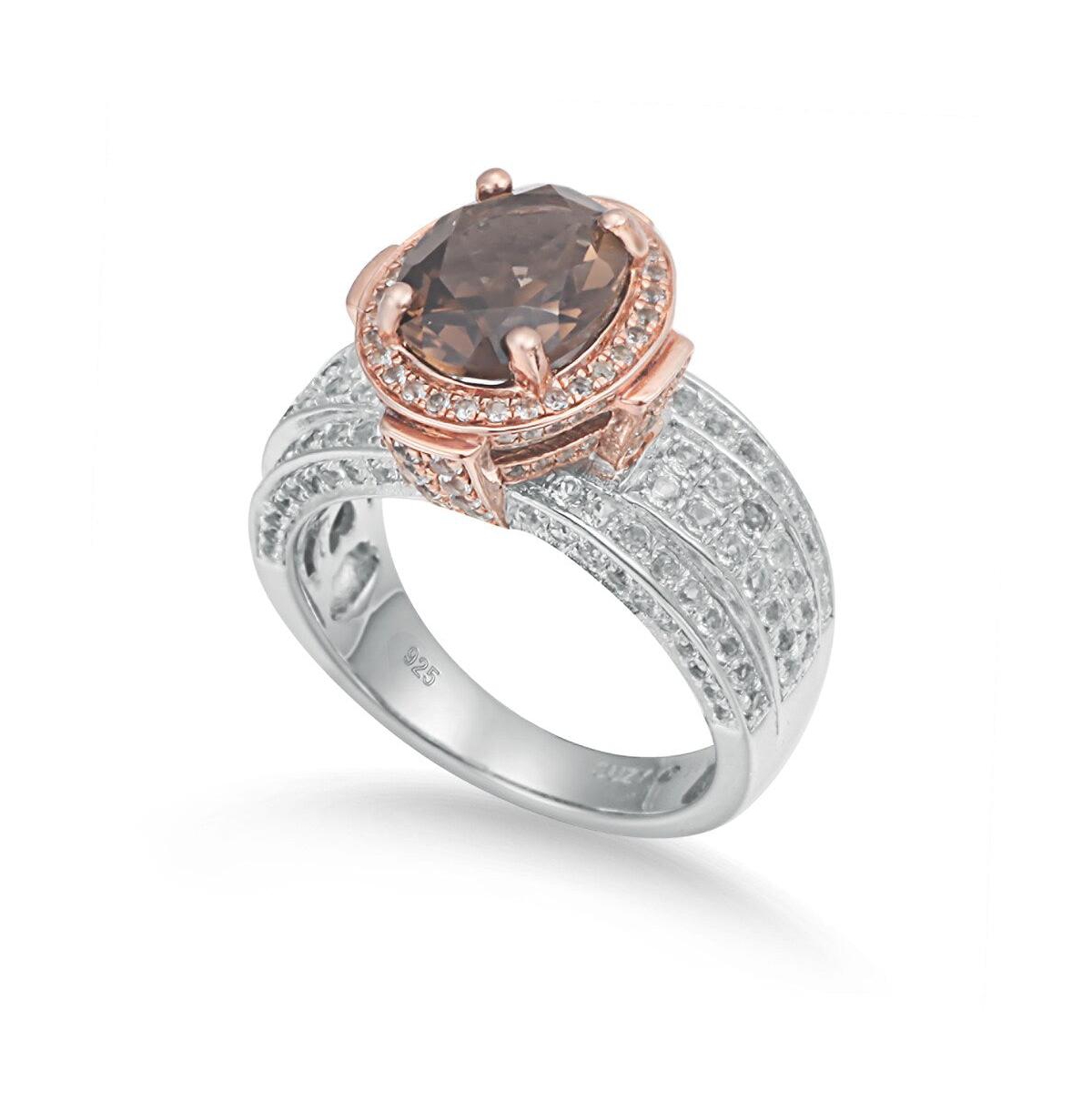 Click here for Suzy Levian New York Two-Tone Sterling Silver Oval... prices