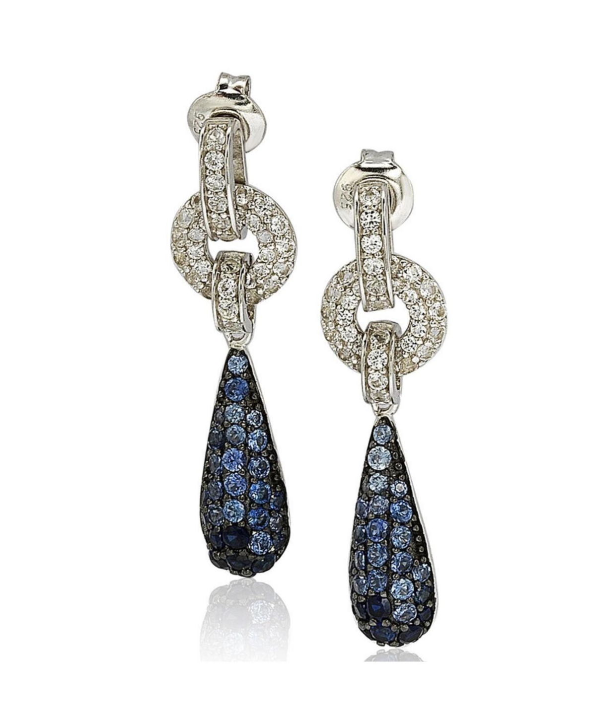 Click here for Suzy Levian Sterling Silver White Topaz Tear Drop... prices
