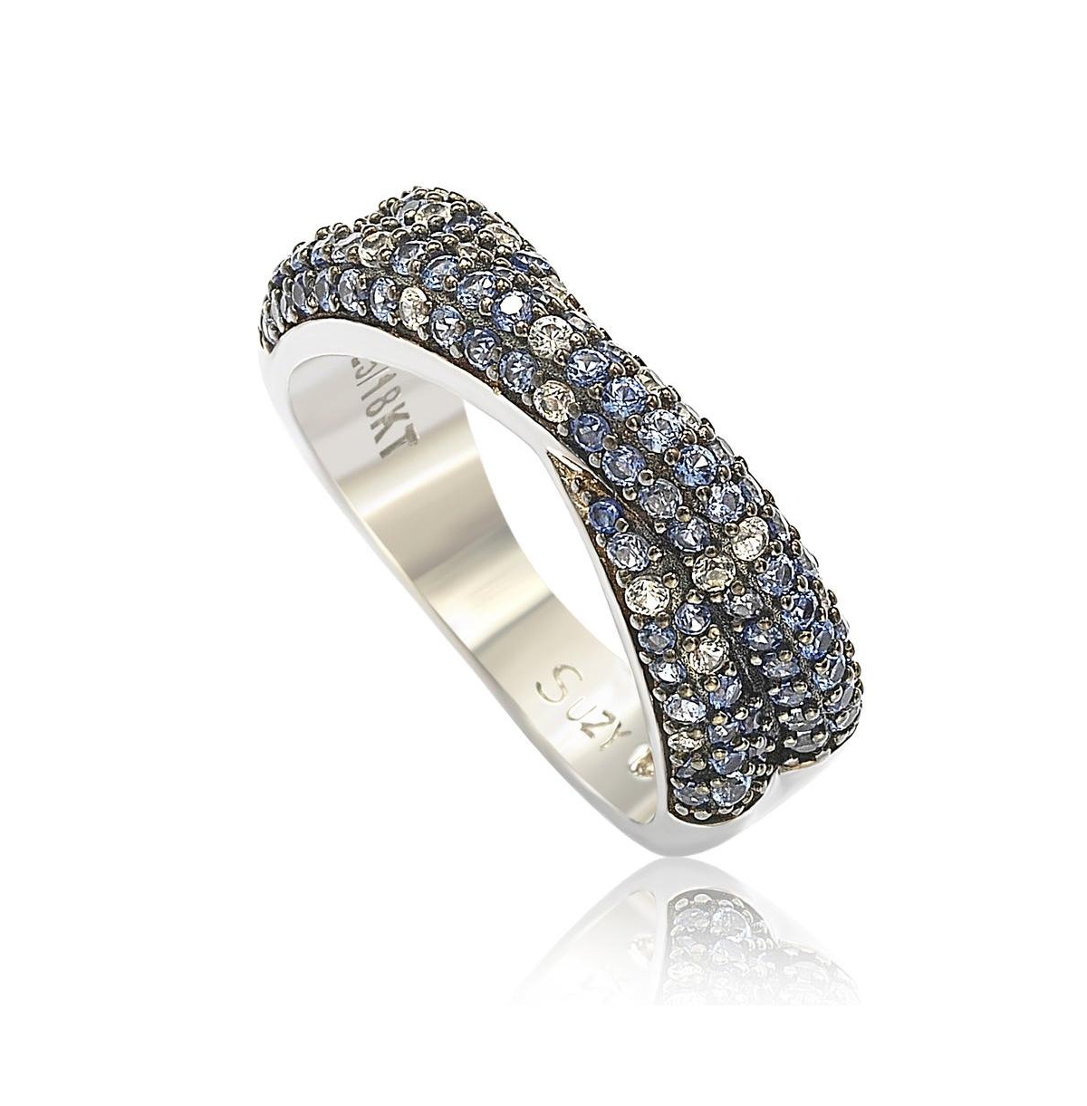 Click here for Suzy Levian Sterling Silver Sapphire & Created Whi... prices