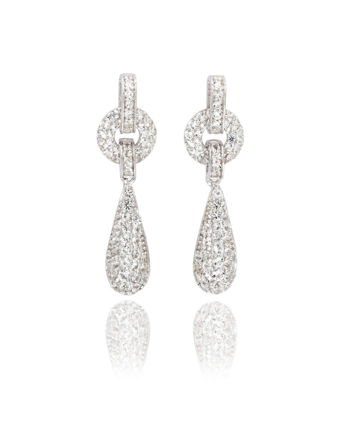 Click here for Suzy Levian Sterling Silver White Topaz Tear Drop... prices
