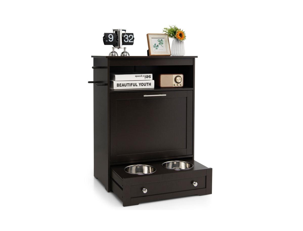 Click here for Pet Feeder Station with Stainless Steel Bowl - Cof... prices