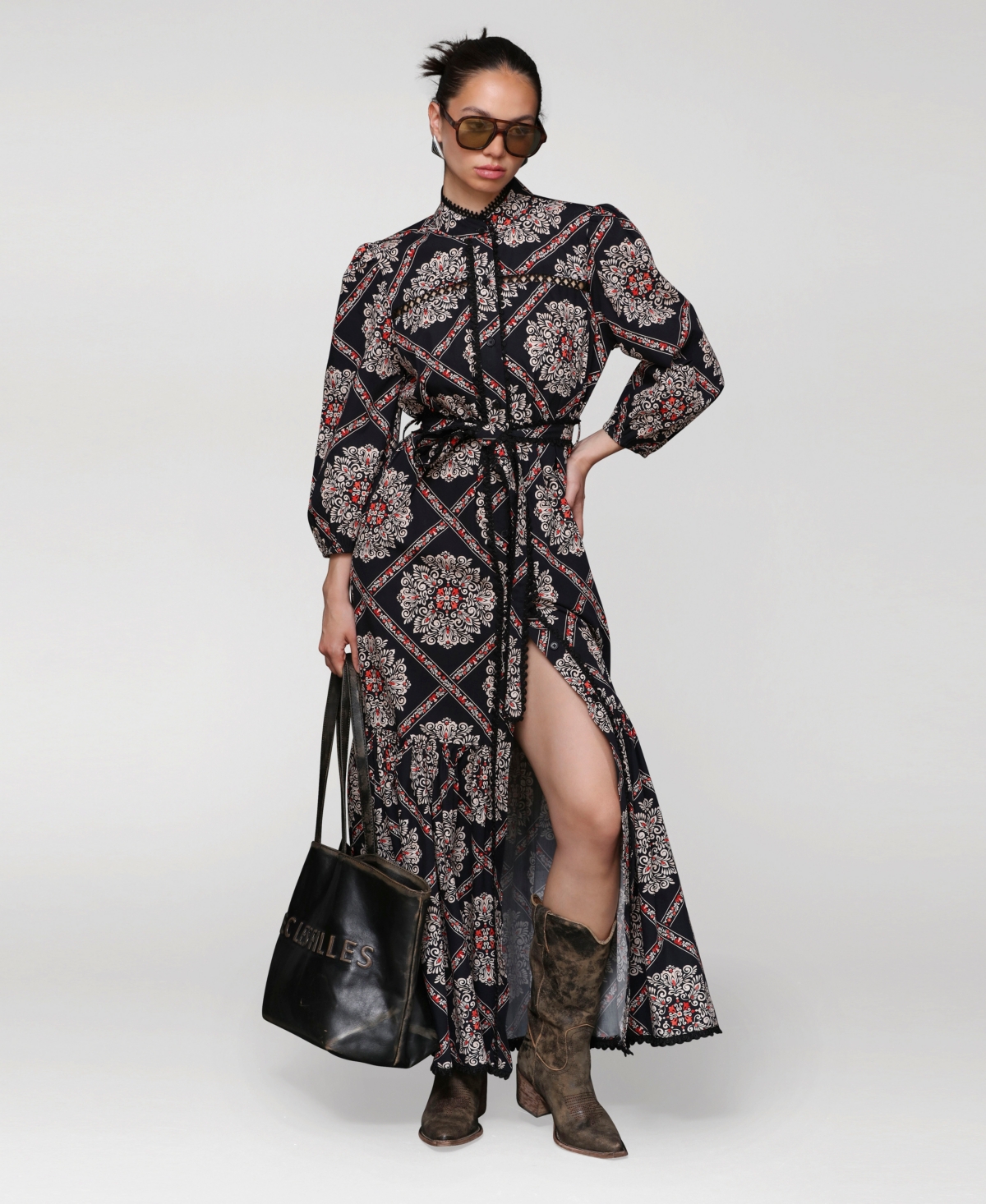 Click here for Avec Les Filles Womens Cotton Belted Puffed-Should... prices