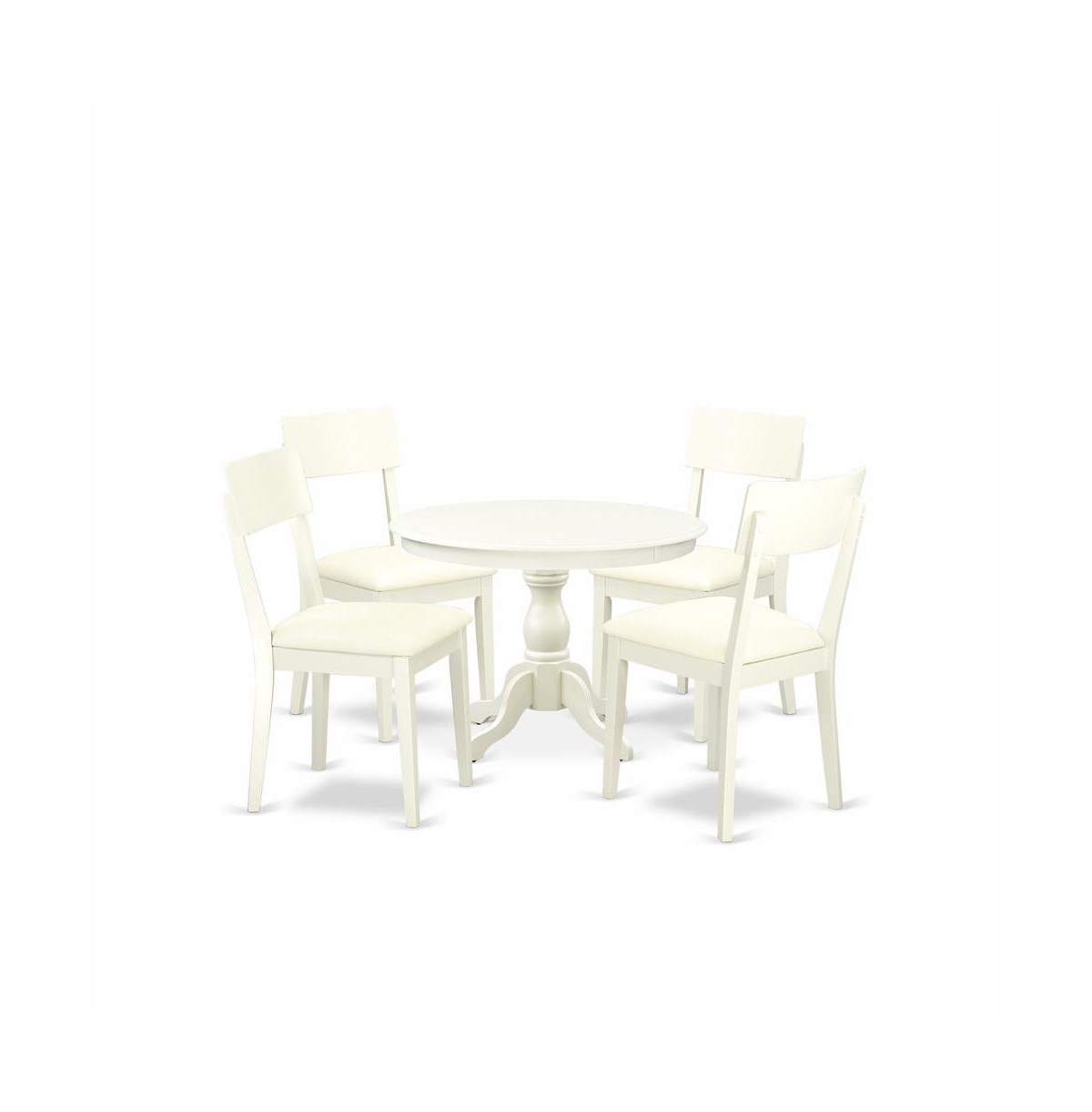 Click here for East West Furniture 5 Piece Dining Table Set - Lin... prices