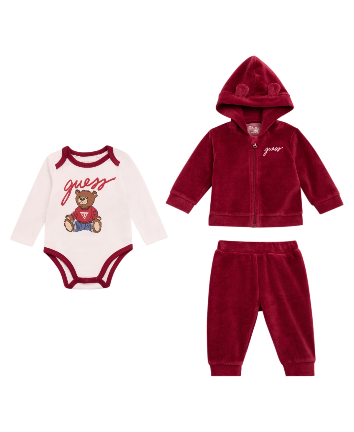 Click here for Guess Baby Girls 3-Piece Hooded Sweatshirt  Long S... prices