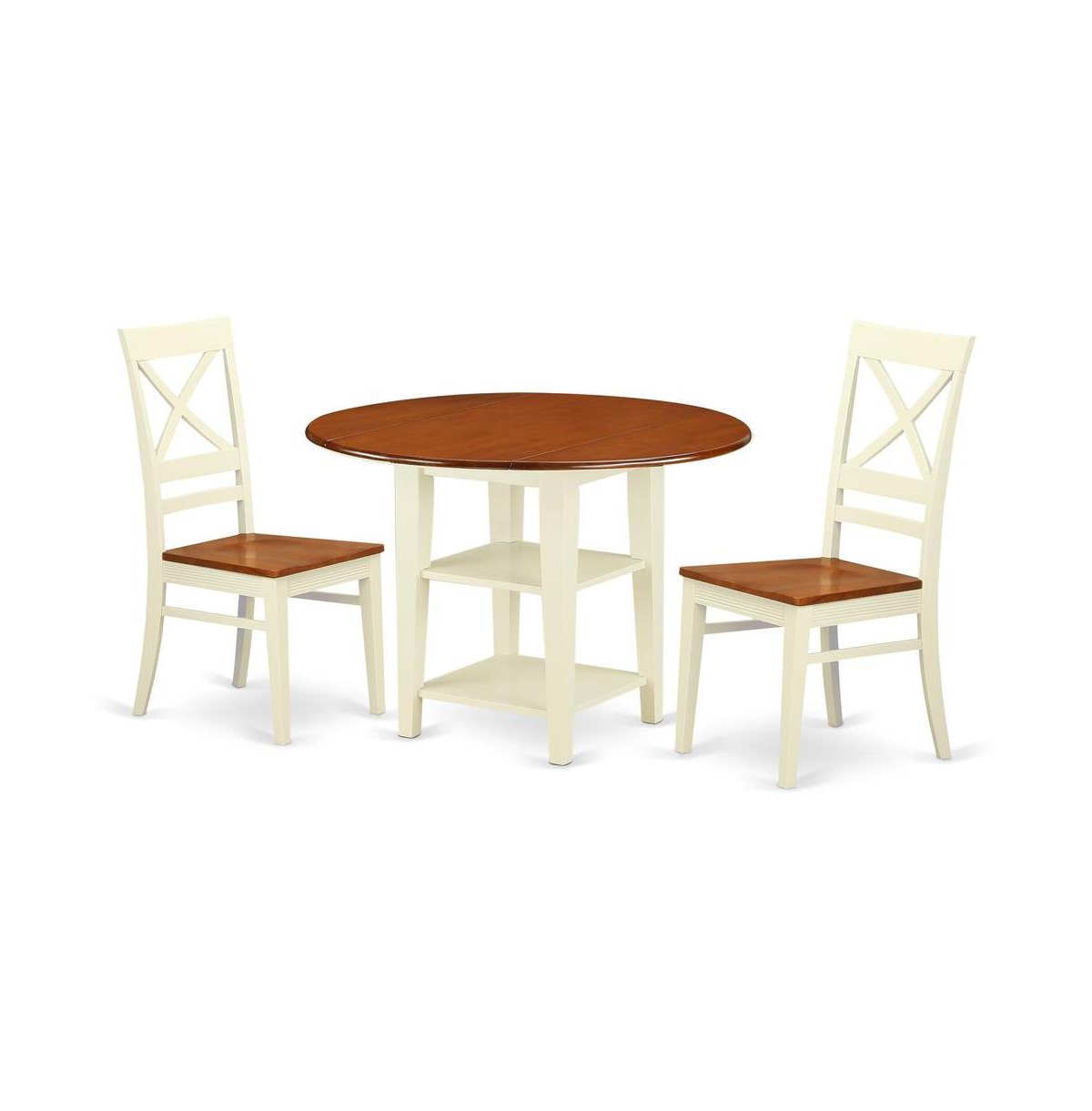 Click here for East West Furniture Dining Room Set Buttermilk & C... prices