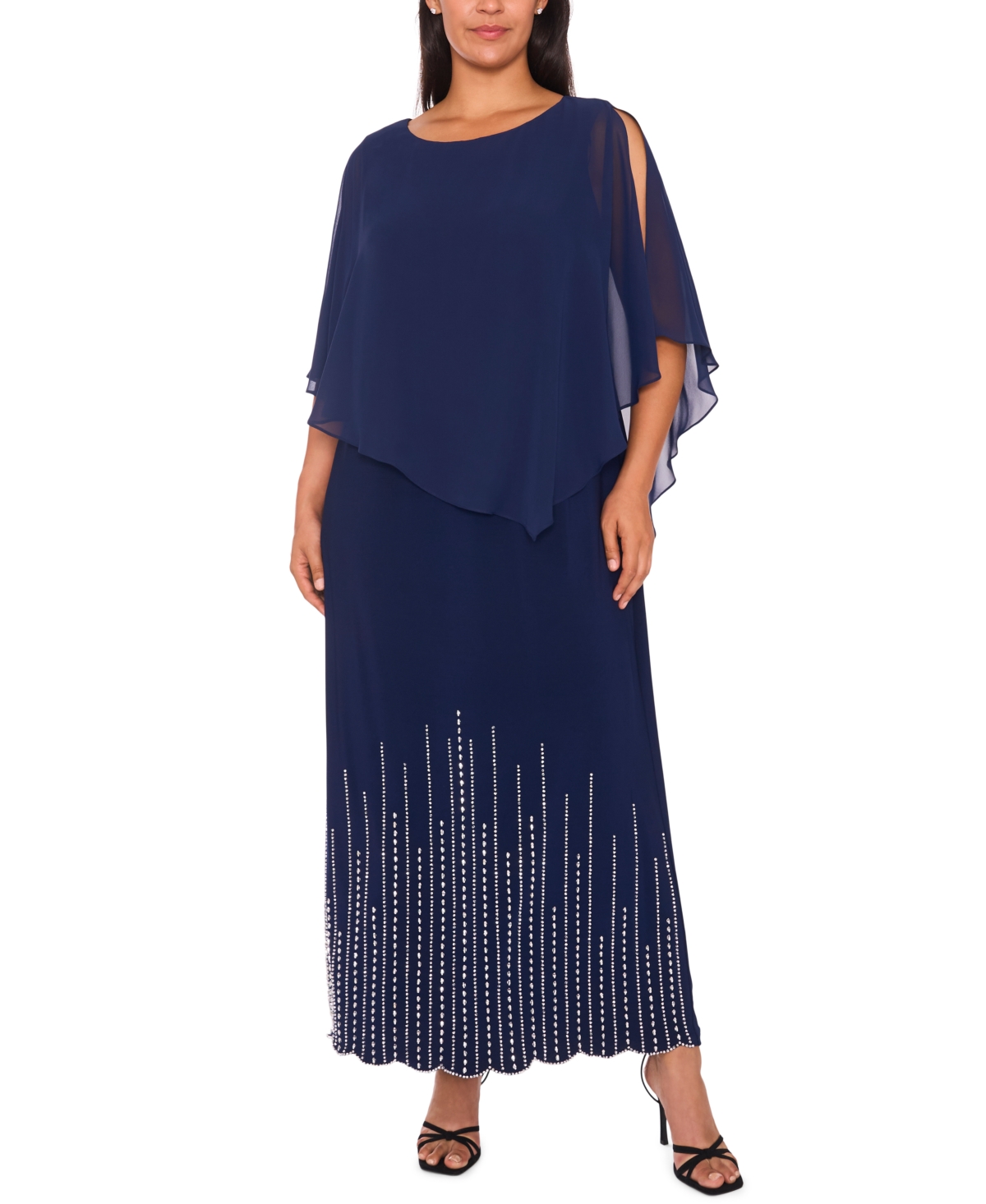Click here for Msk Plus-Size Womens Faraj Maxi Dress - Navy 410 prices