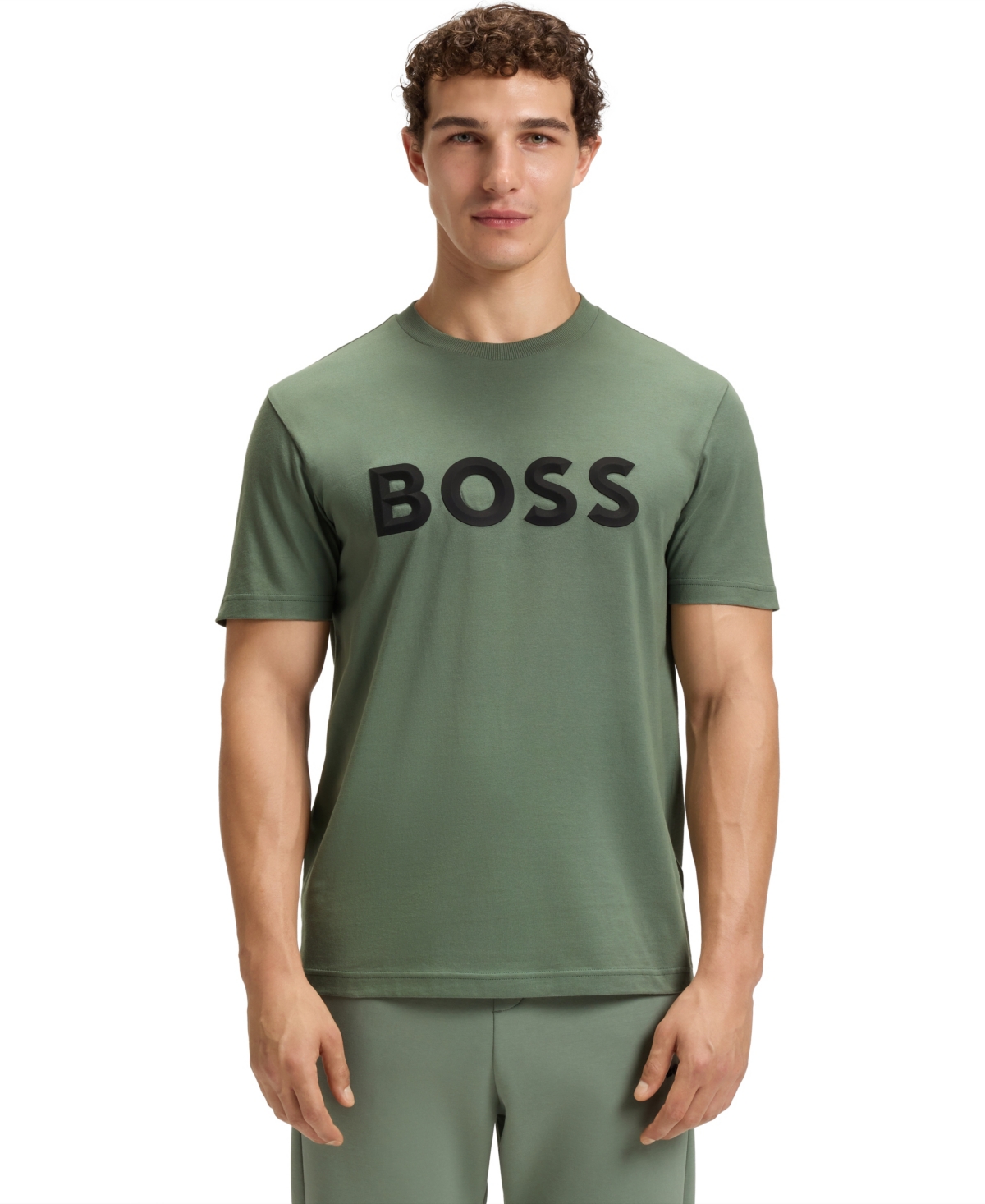 Click here for Boss by Hugo Boss Mens 3D Logo Cotton-Jersey T-Shi... prices