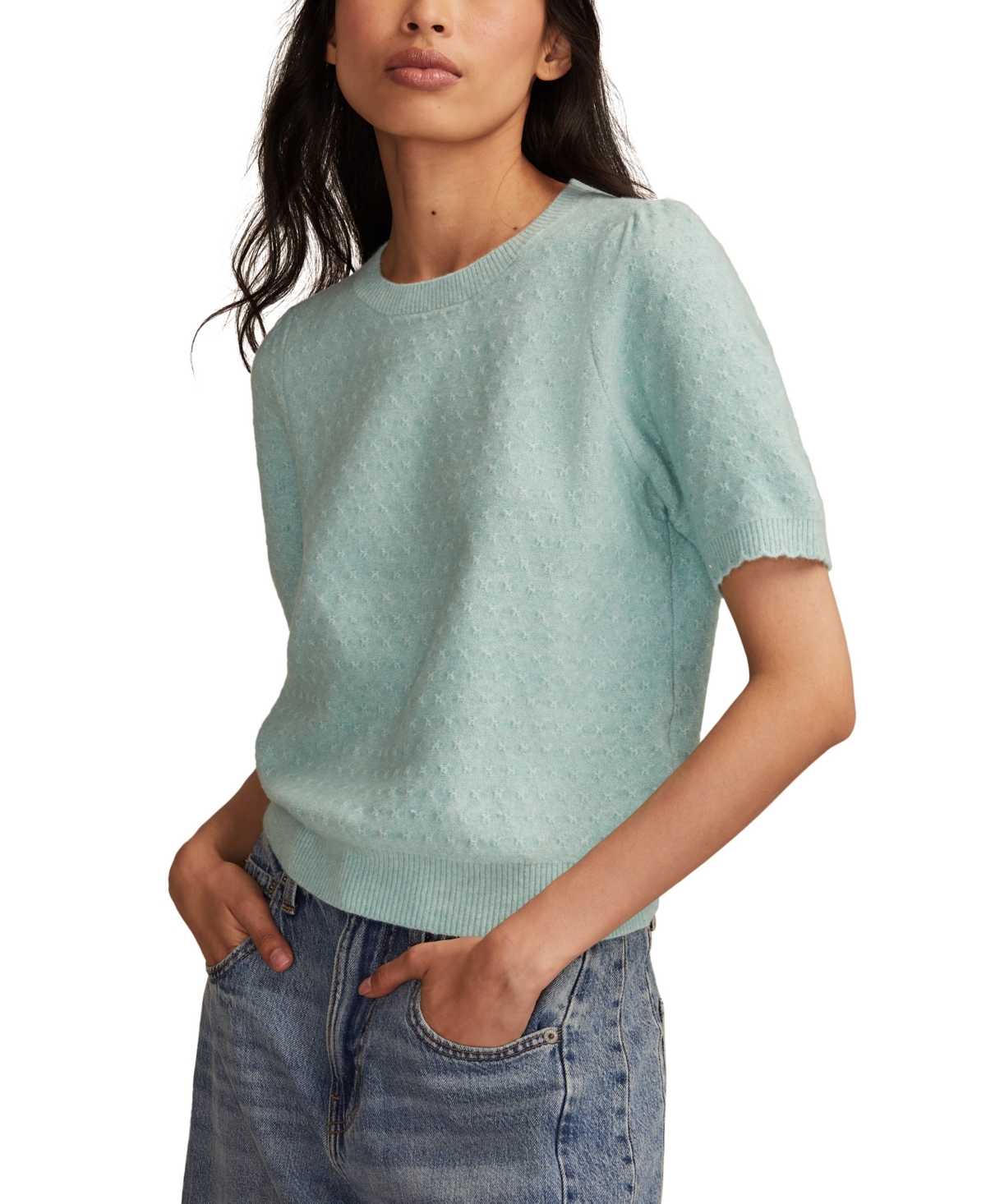 Click here for Lucky Brand Womens Cloud Soft Puff Sleeve Sweater... prices