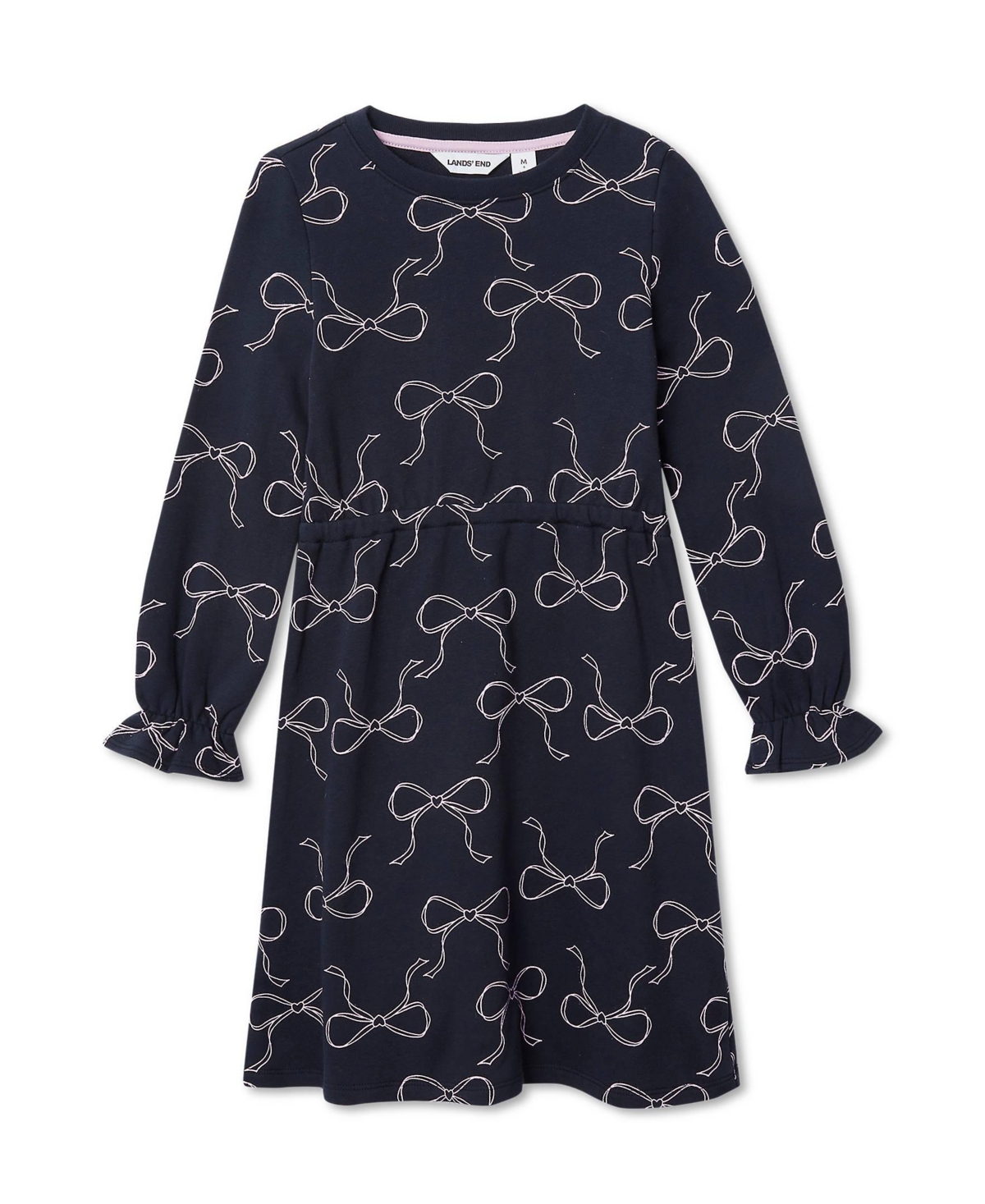 Click here for Lands End Girls Long Sleeve French Terry Knit Dres... prices