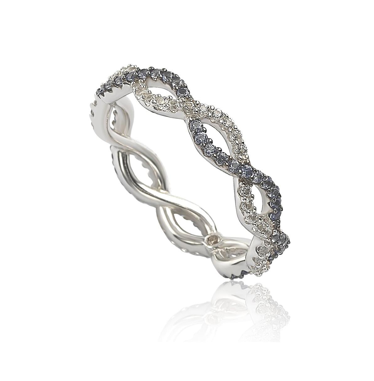 Click here for Suzy Levian Sterling Silver Sapphire & Created Whi... prices
