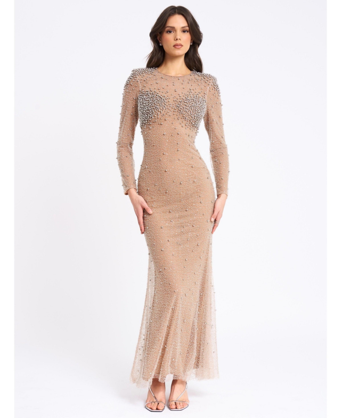 Click here for Miss Circle Women Rita Embroidered Mesh Silver Bea... prices