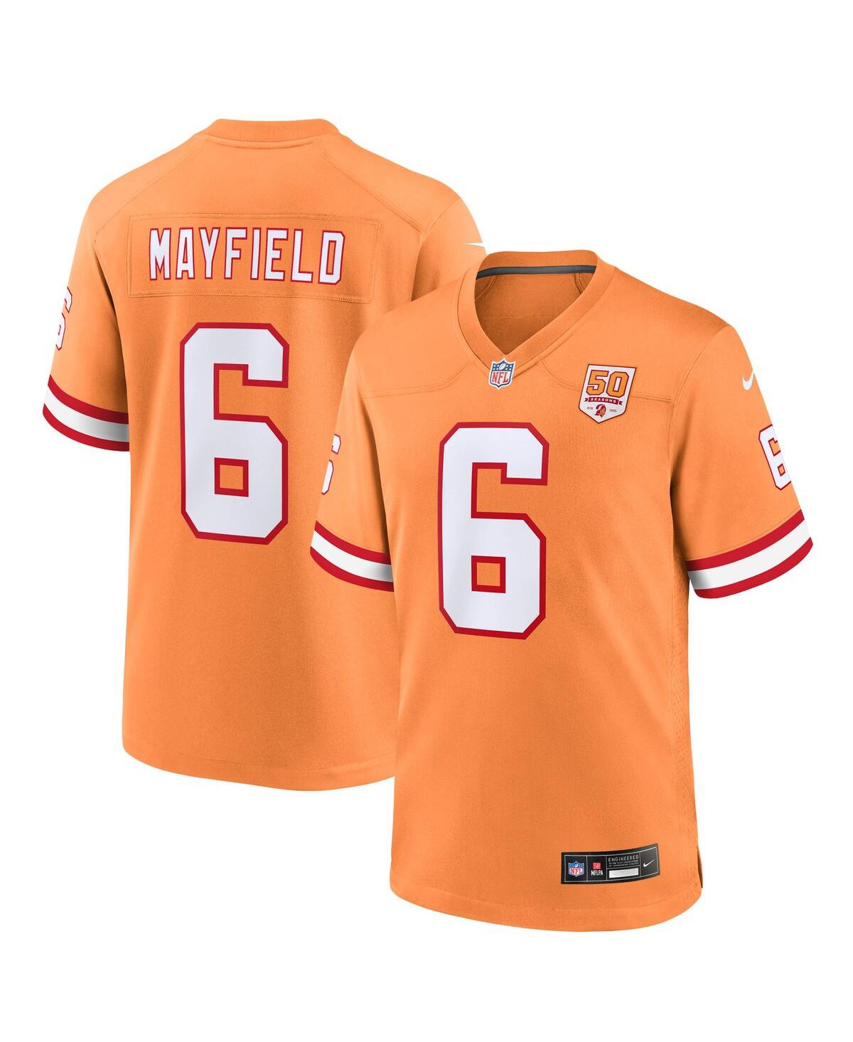 Click here for Nike Mens Baker Mayfield Creamsicle Tampa Bay Bucc... prices