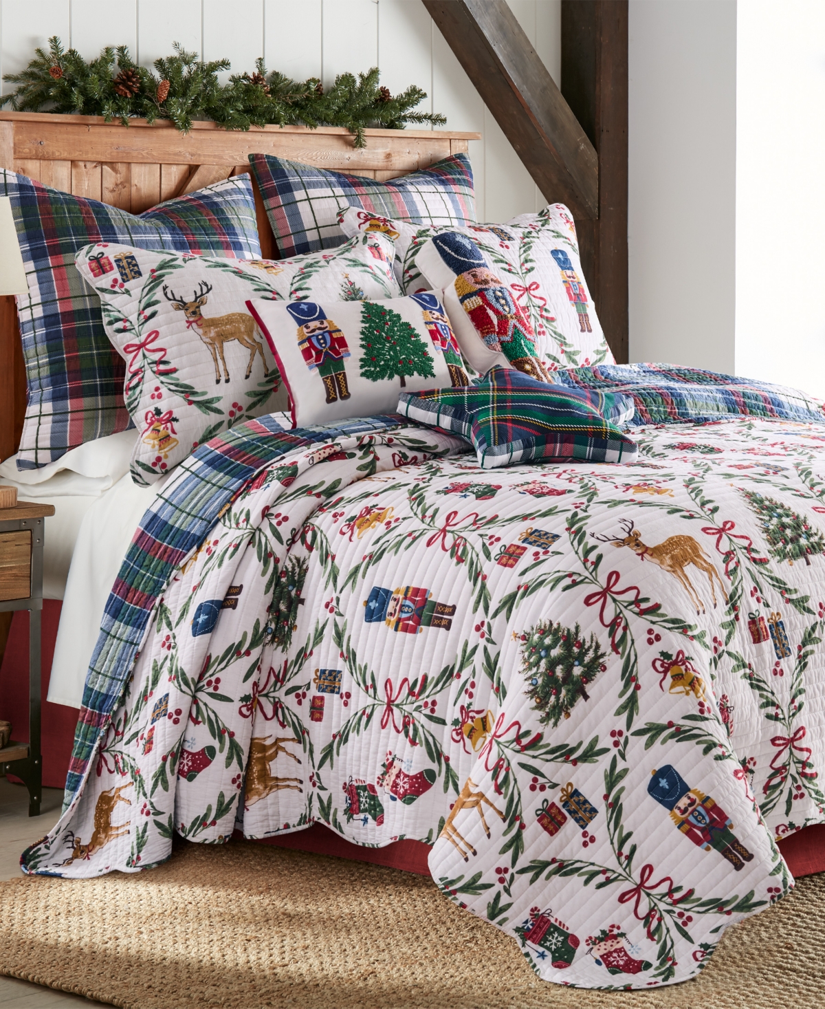 Click here for Levtex Home Festive Nutcrackers Reversible 3-Pc. Q... prices