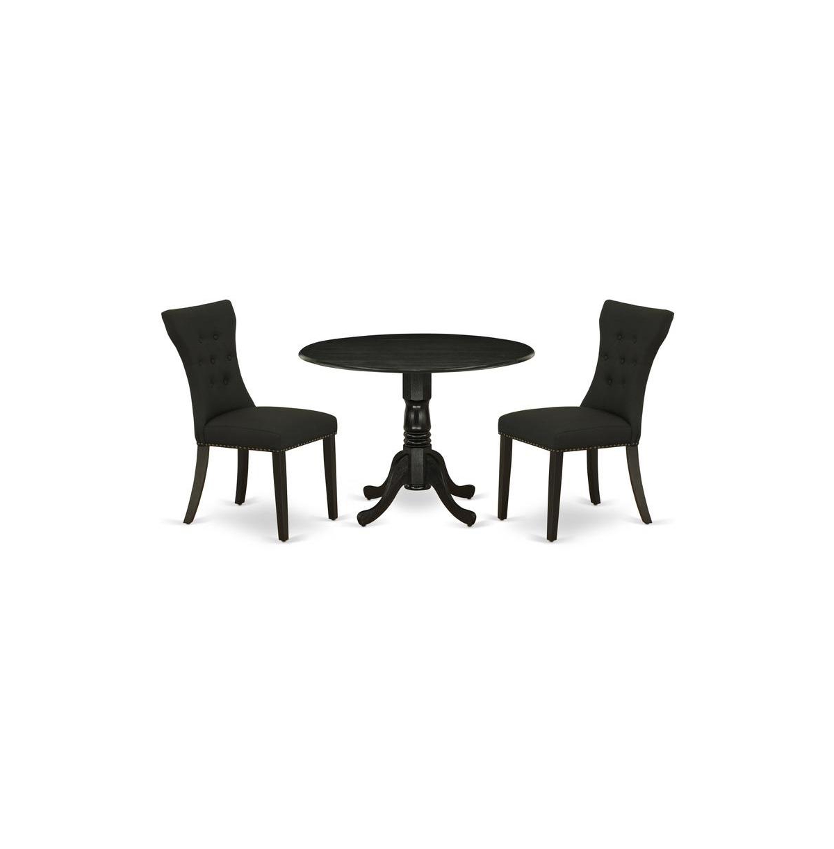 Click here for East West Furniture Dining Room Set Wirebrushed Bl... prices