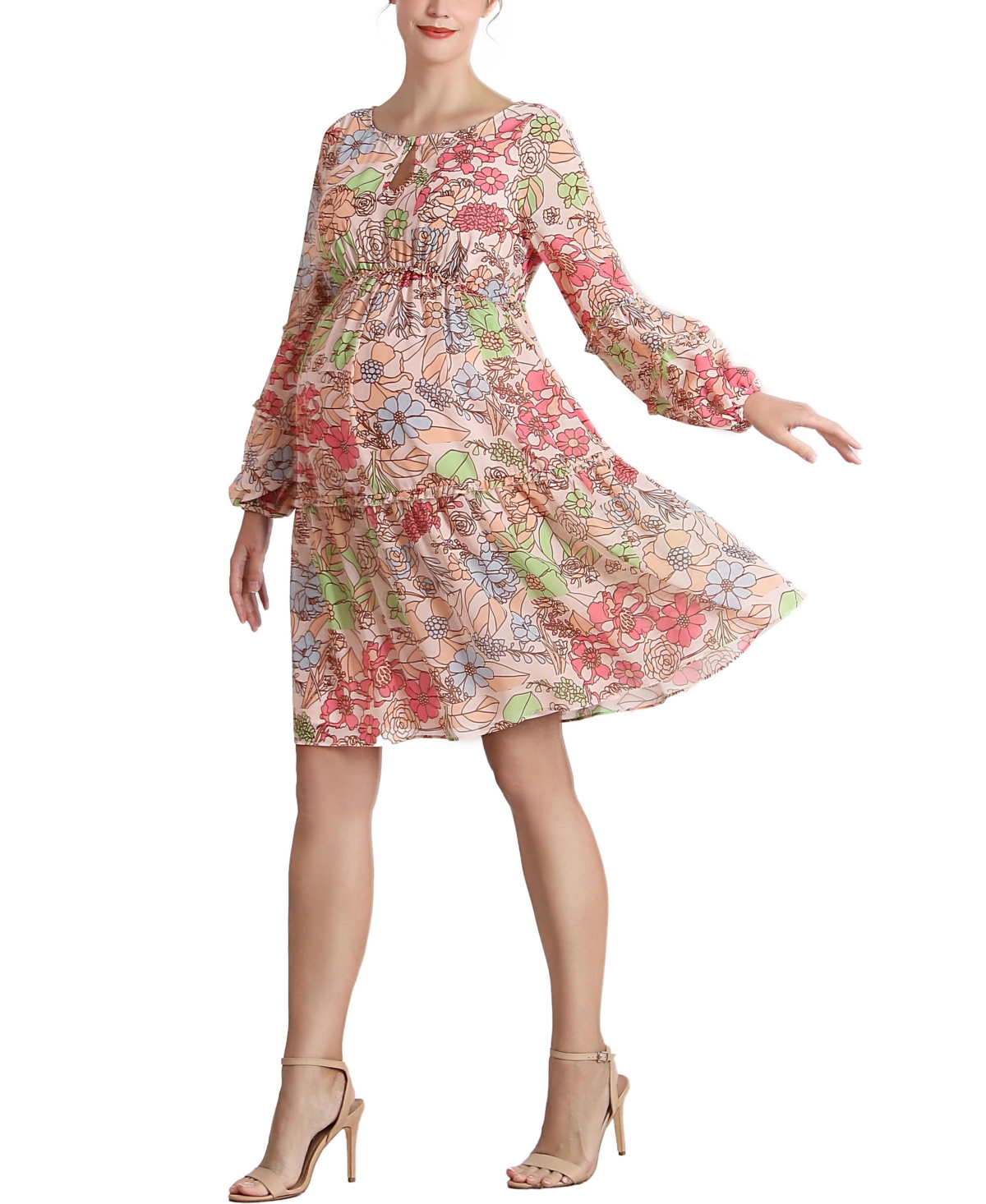 Click here for kimi + kai Womens Piper Chiffon Maternity Dress -... prices