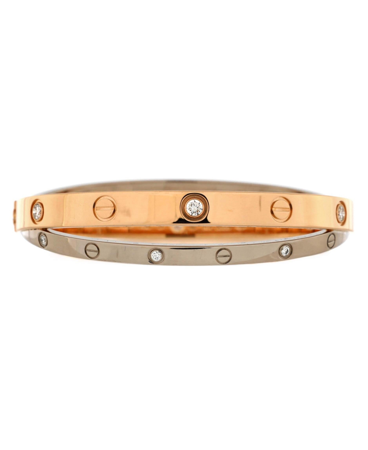 Click here for Pre-Owned Cartier Double Love Bracelet 18K Rose Go... prices